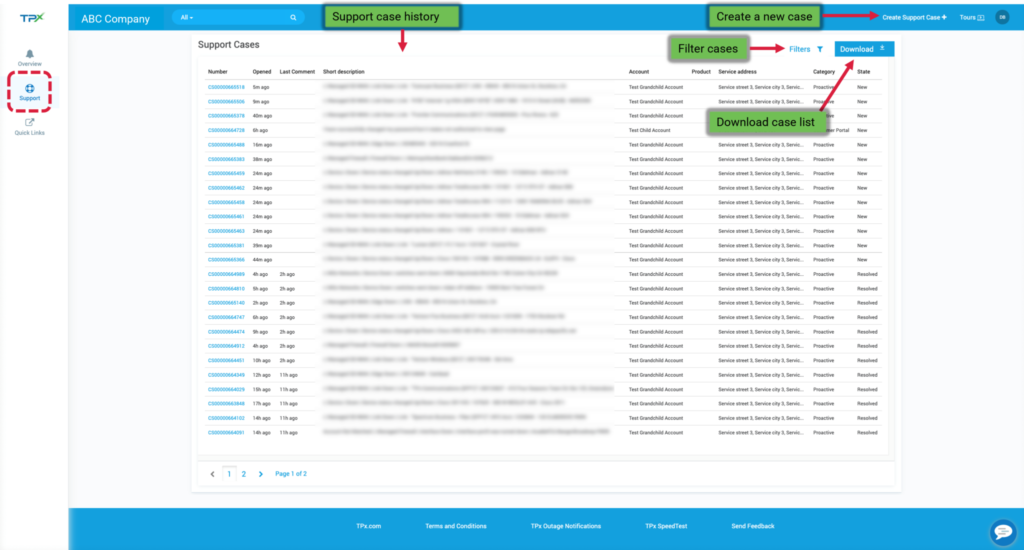 TPx Customer Portal Guide - TPx Communications